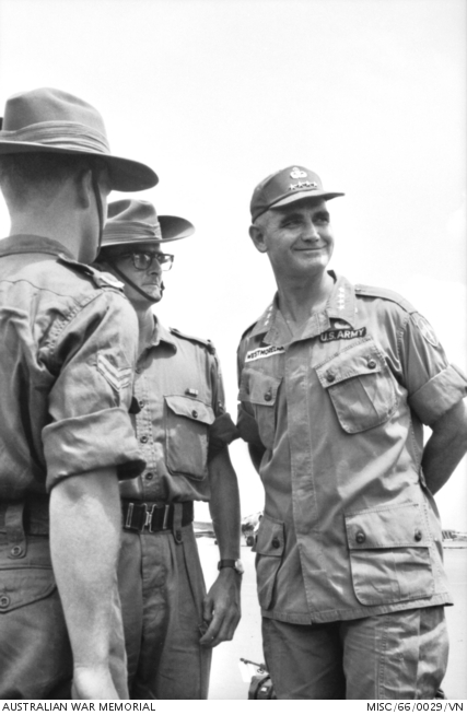 Bien Hoa, Vietnam. 1966. US Army General William C. Westmoreland (right ...