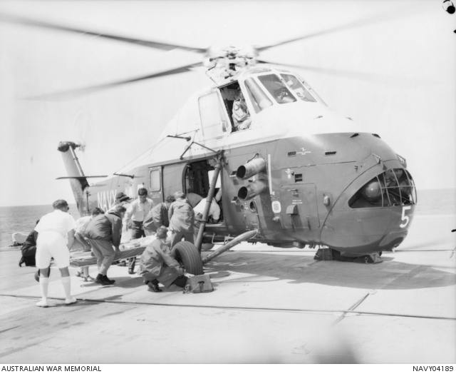 On the deck of the RAN aircraft carrier HMAS Melbourne (II ...