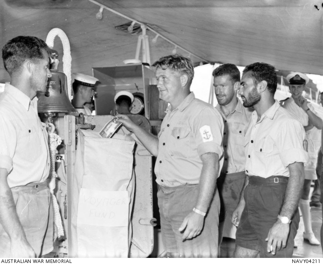 Australian sailors respond to an appeal to assist the dependants of ...