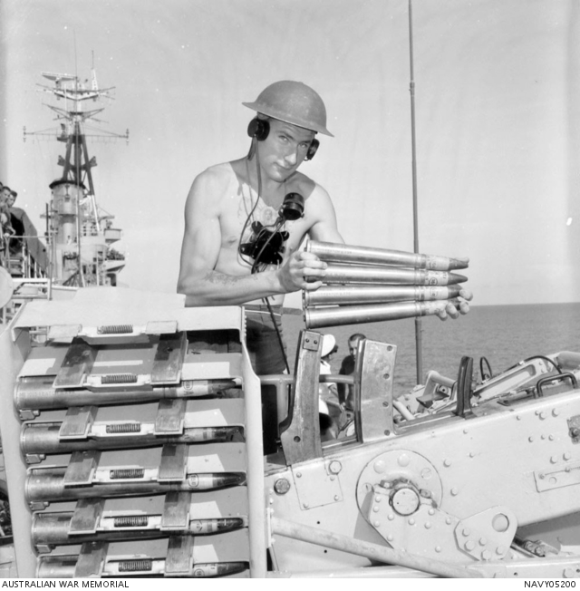 An Australian sailor, R59170 Able Seaman (AB) John D Smoothy of ...