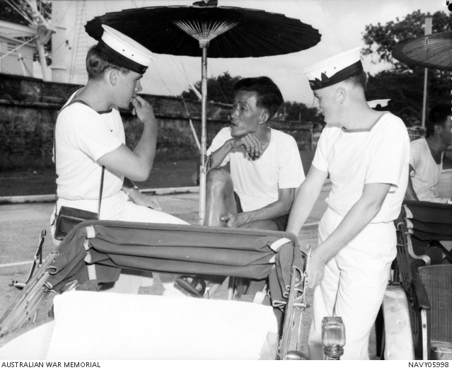 R59790 Radio Operator Rex J Hales (left) of Devenport, Tas and Tactical ...