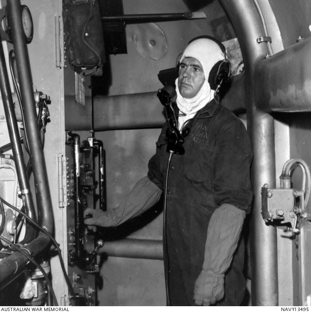 Leading Seaman D K Filgate, R58649 on duty as a member of the port ...