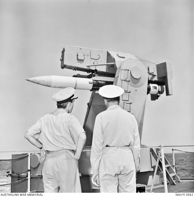 The Commander of Task Force 77 (CTF.77), Rear Admiral Roger Mehle, USN ...