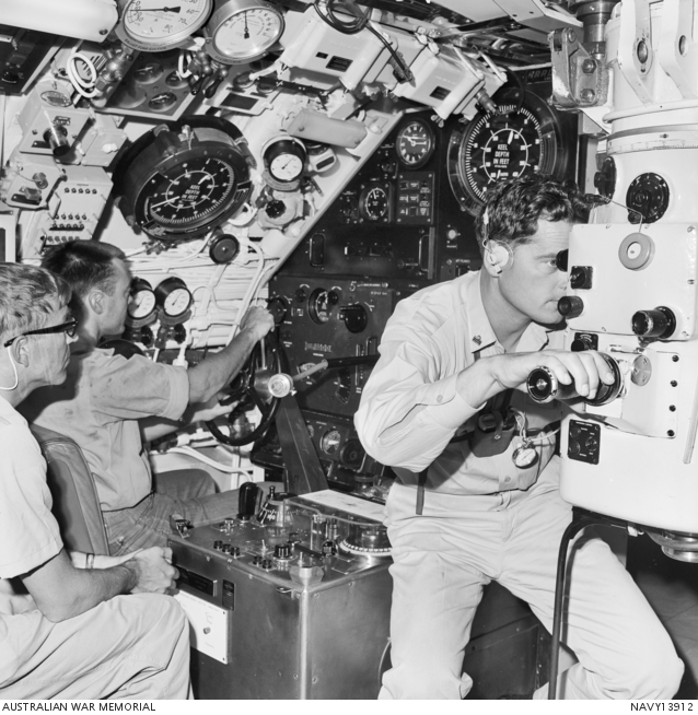 Three unidentified crew members of an unidentified RAN Oberon class ...