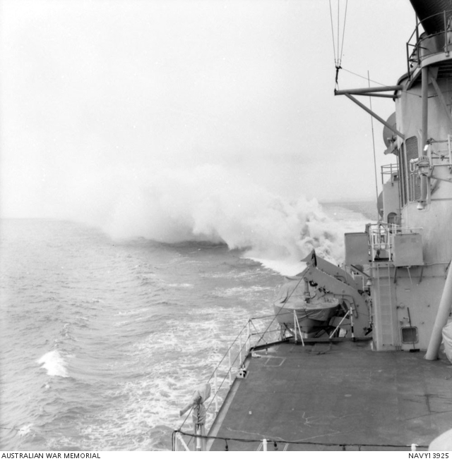 The RAN destroyer HMAS Hobart (1965-2000), is participating in ...
