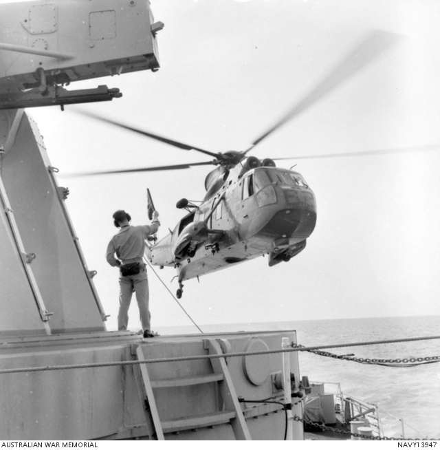 The RAN destroyer HMAS Hobart (1965-2000), is participating in ...