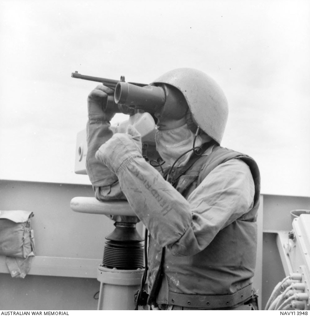 The RAN destroyer HMAS Hobart (1965-2000), is participating in ...