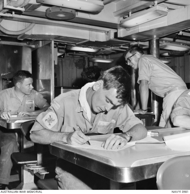 The RAN destroyer HMAS Hobart (1965-2000), is participating in ...