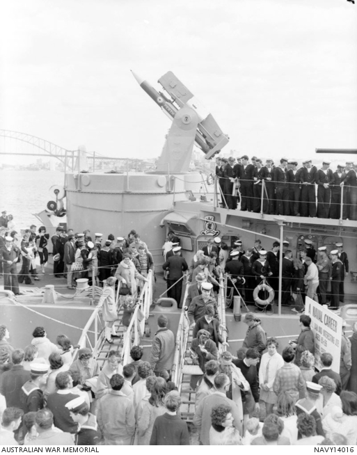 HMAS Perth D38 (1965-1999), the RAN's first guided missile destroyer is ...