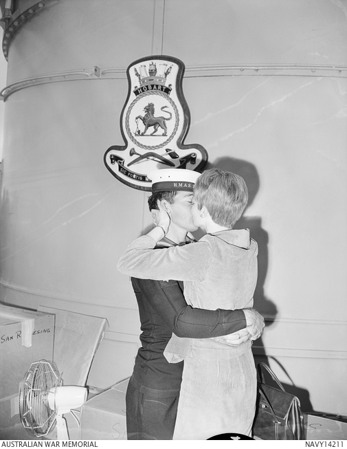 The RAN guided missile destroyer, HMAS Hobart (II) D39, has returned to ...