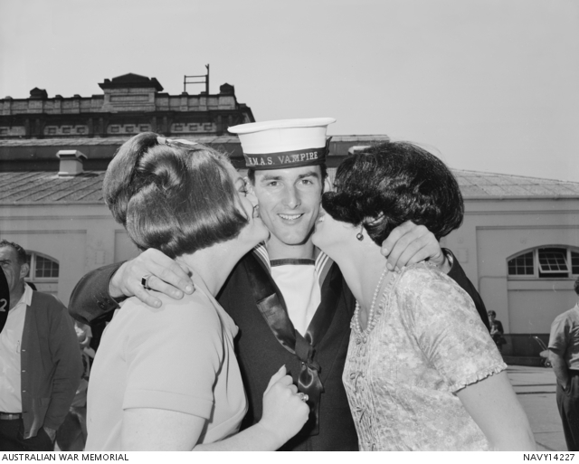 "Vampire's arrival from uptop." Ordinary Seaman Cook Noel Davies, HMAS ...