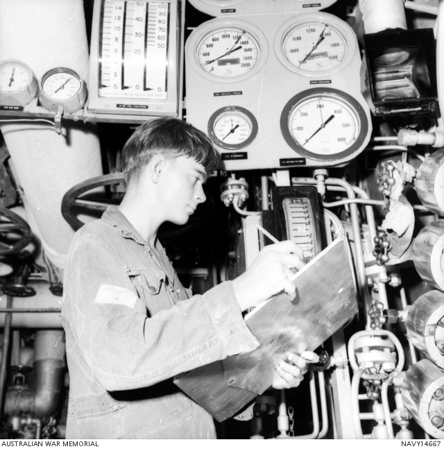 The RAN guided missile destroyer HMAS Perth (II) D38 is engaged in ...