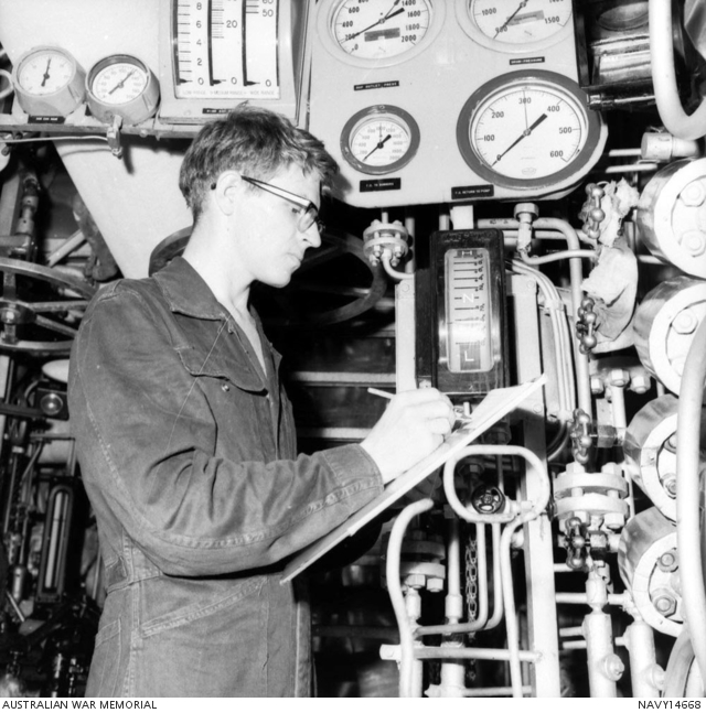 The RAN guided missile destroyer HMAS Perth (II) D38 is engaged in ...