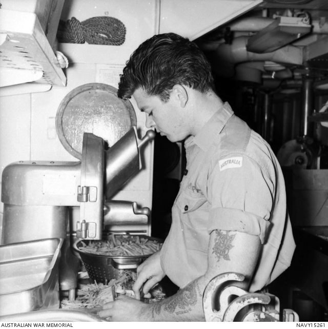 The RAN guided missile destroyer HMAS Perth (II) D38 is on operational ...