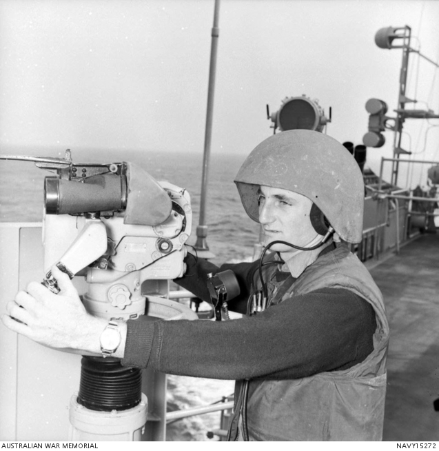 The RAN guided missile destroyer HMAS Perth (II) D38 is on operational ...