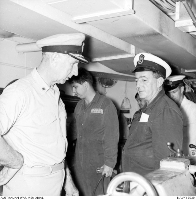 The RAN guided missile destroyer HMAS Perth (II) is participating in ...