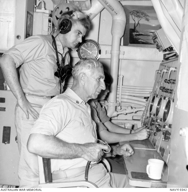 The RAN guided missile destroyer HMAS Perth (II) is participating in ...