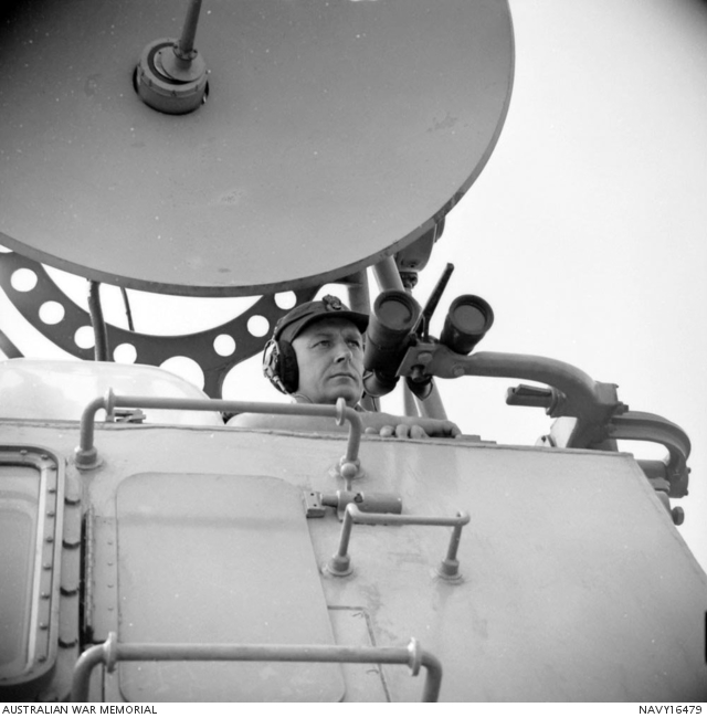 The RAN guided missile destroyer HMAS Perth (II) D38 is participating ...