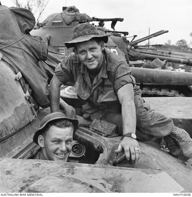 At the Fire Support Base (FSB) Black Horse near Xuan Loc in Long Khanh ...
