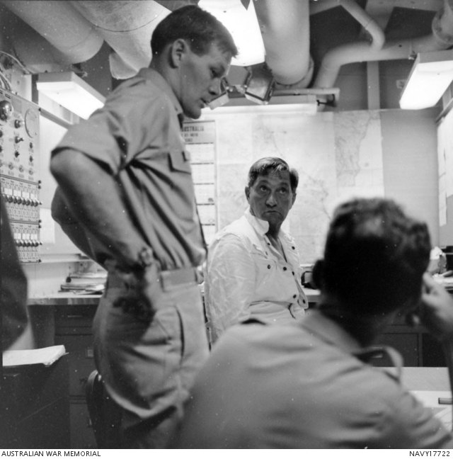 Mr C R Kelly, Minister for the Navy, is carrying out an inspection of ...