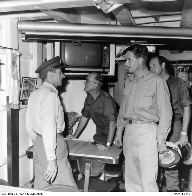 During a visit to the RAN guided missile destroyer HMAS Perth (II) D38 ...