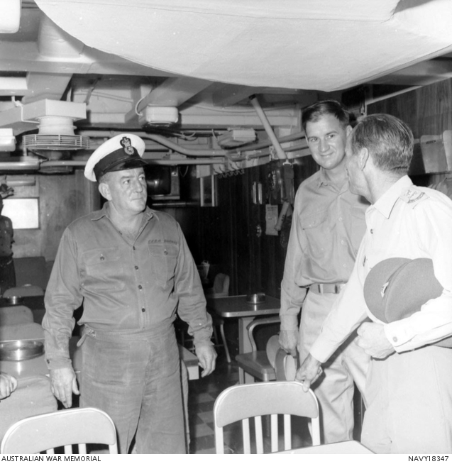 During a visit to the RAN guided missile destroyer HMAS Perth (II) D38 ...