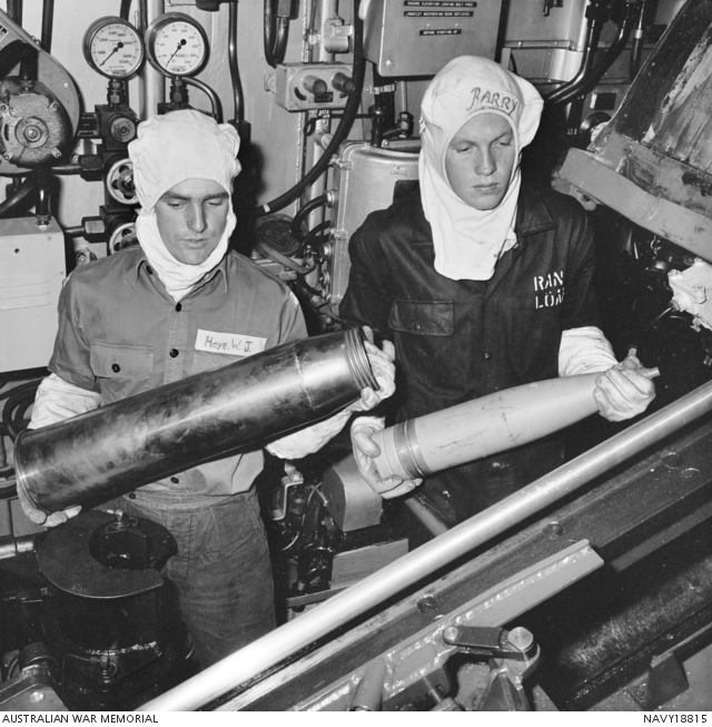 The RAN River class destroyer escort HMAS Derwent F22/DE49 is serving ...