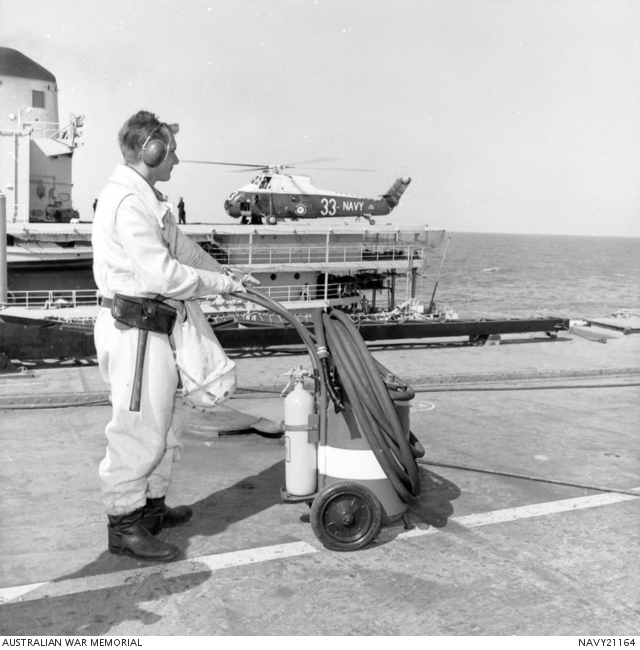 Naval Airman Aircraft Handler (NAAH) Doug Porter, of Toowoomba, Qld ...