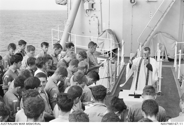 The RAN guided missile destroyer HMAS Hobart (II) at sea during her ...