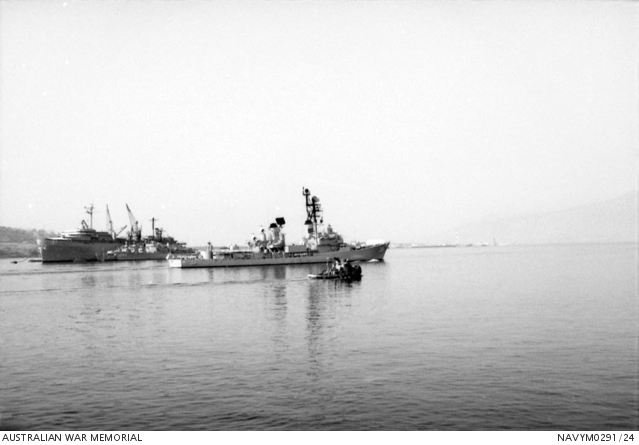 At the US Naval Base at Subic Bay, the RAN guided missile destroyer ...