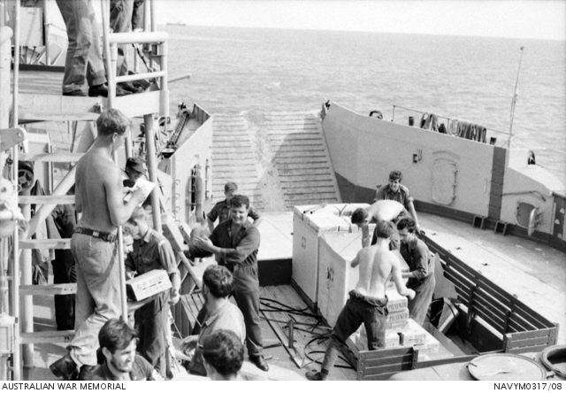 The RAN guided missile destroyer HMAS Brisbane (II) D41 is on its first ...