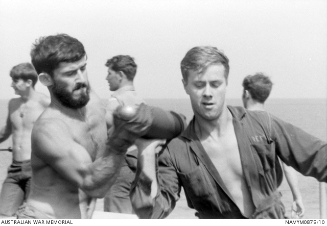 The RAN guided missile destroyer HMAS Perth (II) is on its third ...