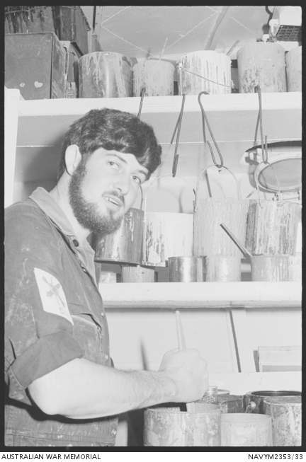 Crew member aboard HMAS Vendetta. | Australian War Memorial