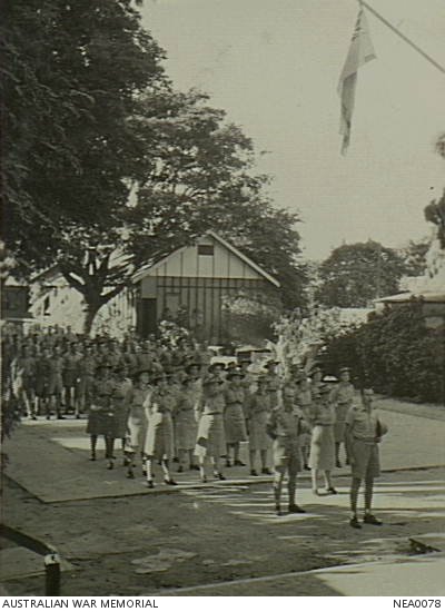 Townsville, Qld. Members of the RAAF and WAAAF on parade at St Ann's ...