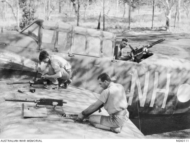 Probably Merauke, Dutch New Guinea or Strathpine, Qld. RAAF armourers ...
