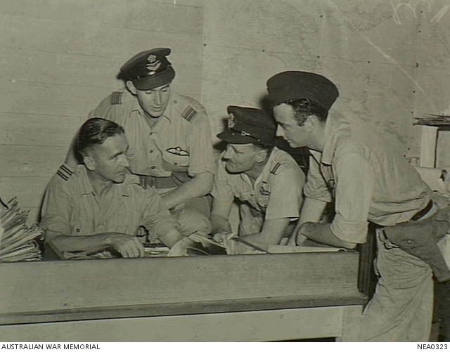 Cairns, Qld. 1944-01-11. Interrogation by the intelligence officer ...