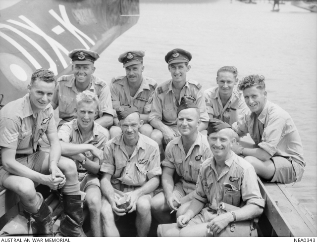 Cairns, Qld. 1944-01-10. Crew of a Consolidated PBY Catalina flying ...
