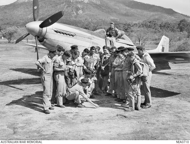 Townsville, Qld. 1945-07-27. Pilots of No. 84 (Mustang) Squadron RAAF ...