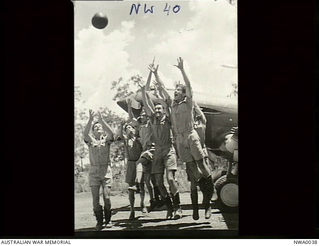 Strauss, NT. 22 January 1943. Pilots of No. 76 Squadron RAAF indulge in ...