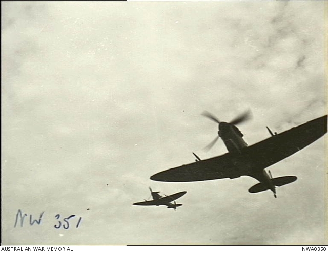 Strauss, NT. c. June 1943. Supermarine Spitfire aircraft from No. 452 ...