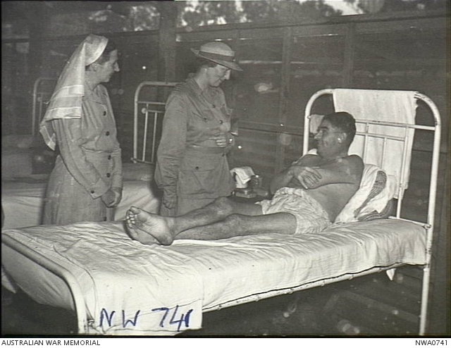 Darwin, NT. c. 1944. Lady Wakehurst (centre), accompanied by 501129 ...