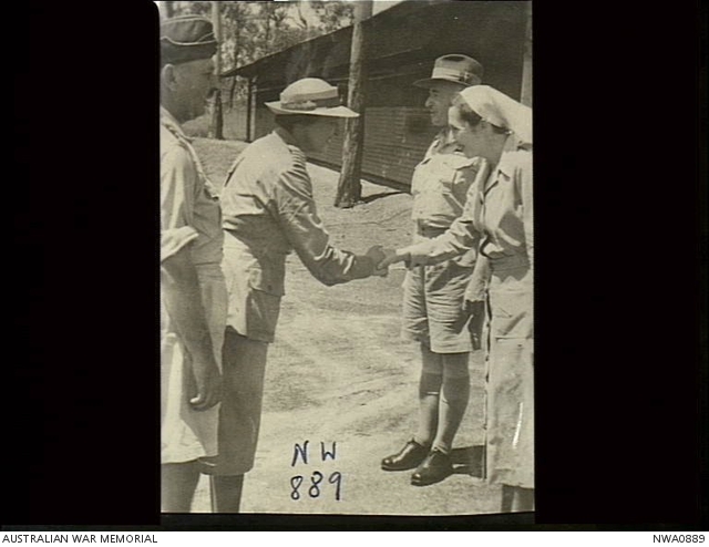 Darwin, NT. 1945-03-18. Lady Wakehurst, wife of the Governor of NSW ...
