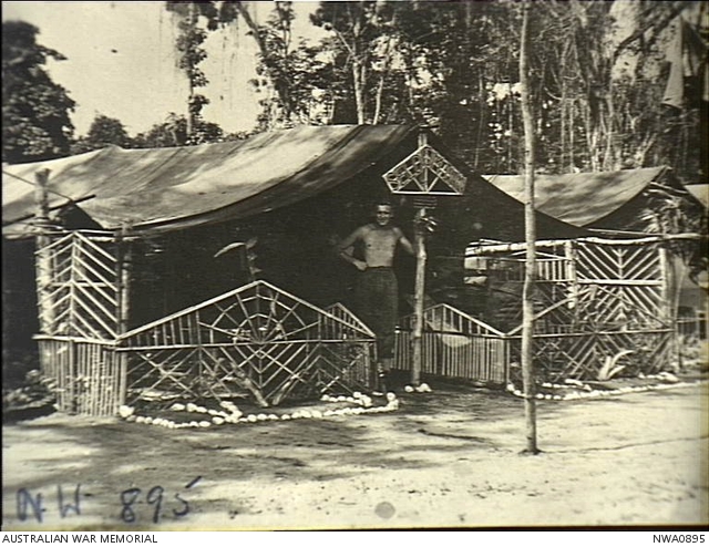 Darwin, NT. c. 1944. Corporal Jack Podlich of Qld stands at the ...