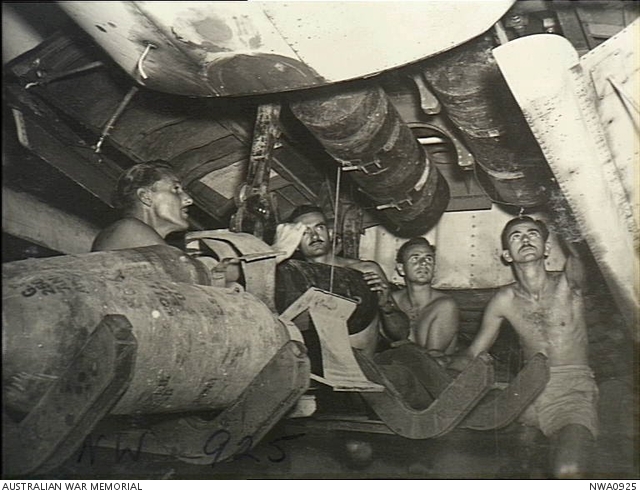 Gove, NT. 1945-06-29. A Lockheed Ventura bomber aircraft of No. 13 ...