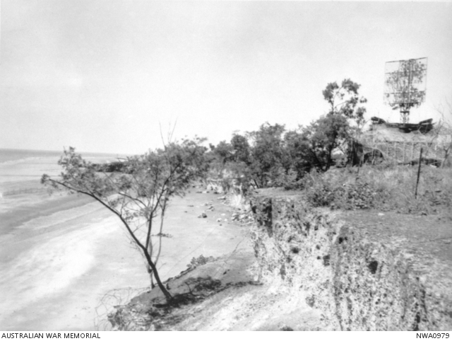 Darwin, NT. 1942. The first radar station aerial (background) installed ...