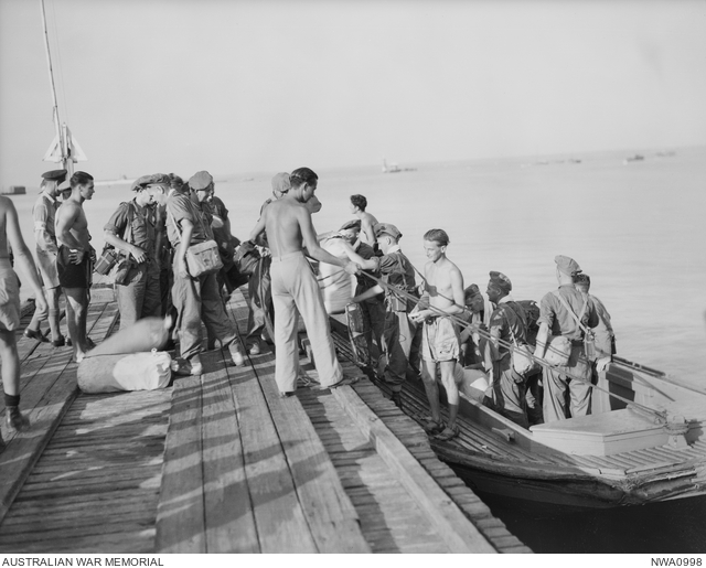 Darwin, NT. 1945-09-14. At Doctors Gully jetty where prisoners of war ...