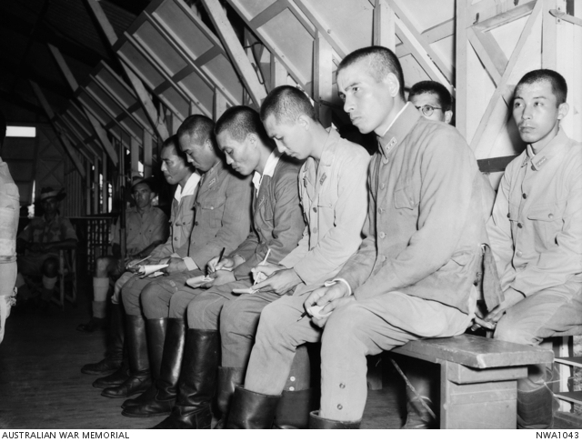 Darwin, NT. 1946-03-01. Japanese soldiers on trial in the war crimes ...