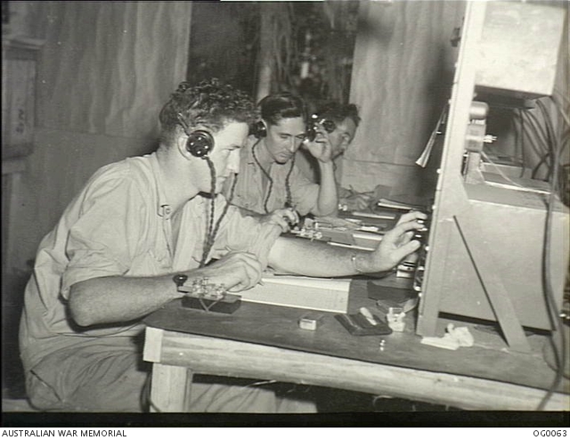MILNE BAY, PAPUA. 1943-07-01. WIRELESS OPERATORS OF HEADQUARTERS NO. 71 ...