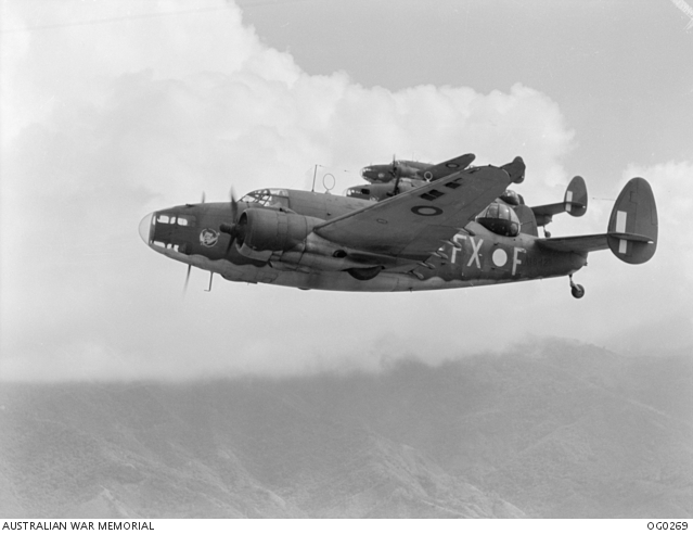 PAPUA. C. 1943-04. THREE LOCKHEED HUDSON BOMBER AIRCRAFT OF NO. 6 ...