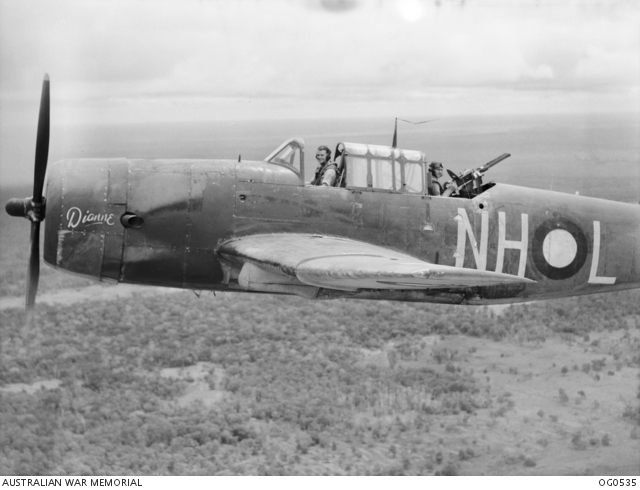 NEAR MERAUKE, DUTCH NEW GUINEA. 1943-12-23. IN FLIGHT, THIS VULTEE ...